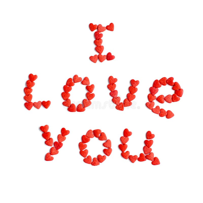 Red Tiny Hearts Isolated on Wite Stock Photo - Image of gift, celebrate ...