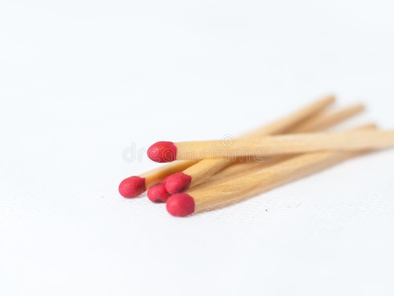 Red tip matches stock photo. Image of match, white, closeup - 84431434