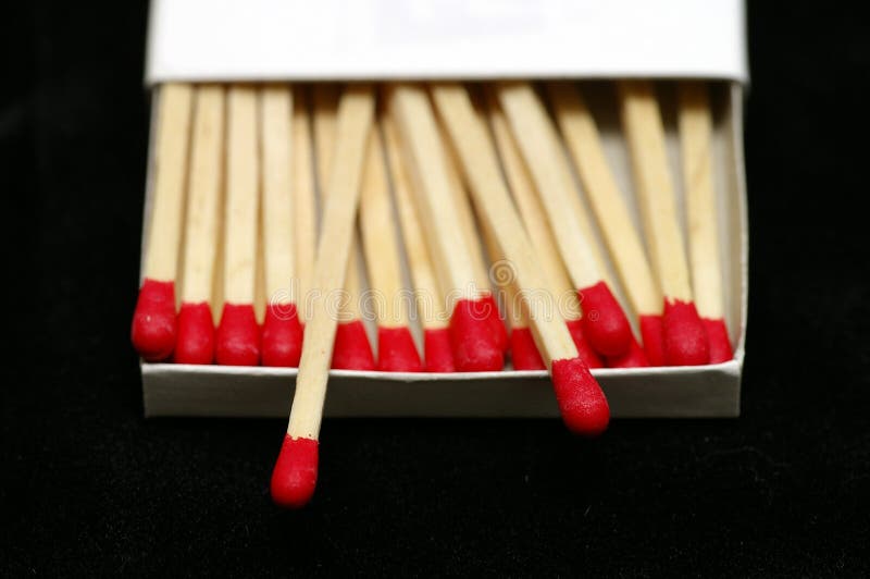 Red Tipped Wooden Match Sticks Picture. Image: 1031291