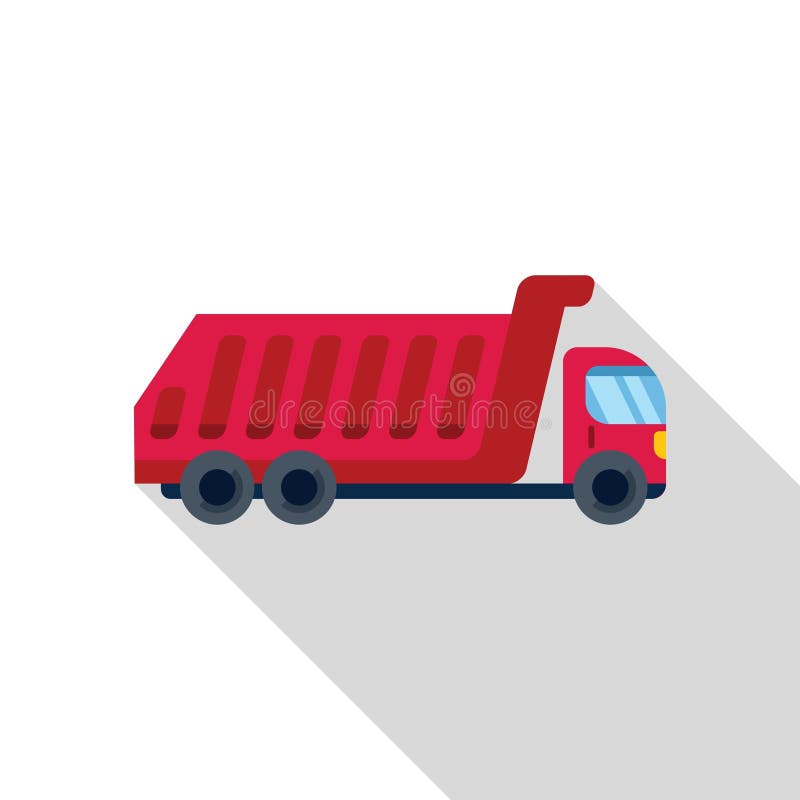 Red Tipper Lorry Truck Delivering Building Materials on Construction ...