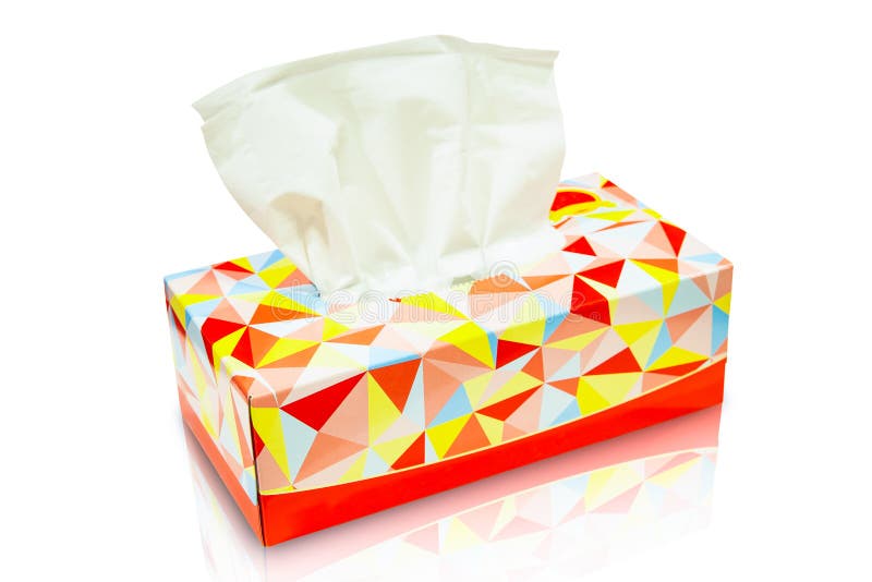 Red Tissue Box Blank Label and No Text for Mock Up Packaging Stock ...