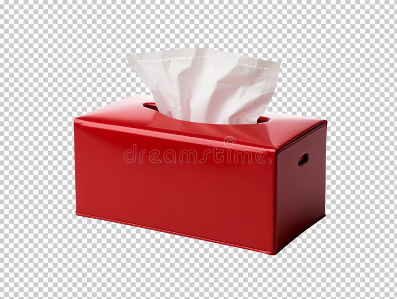 Red Tissue Box Isolated on Transparent Background Stock Illustration ...