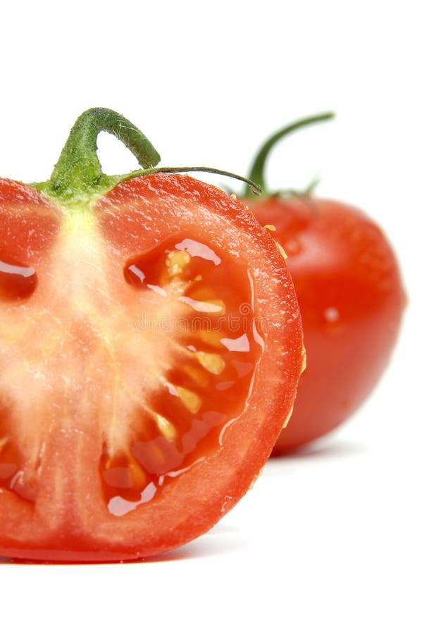 Red tomato isolated stock image. Image of water, eating - 3567823