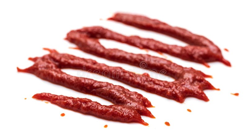 Red Tomato Ketchup Isolated on White Background Stock Image - Image of ...