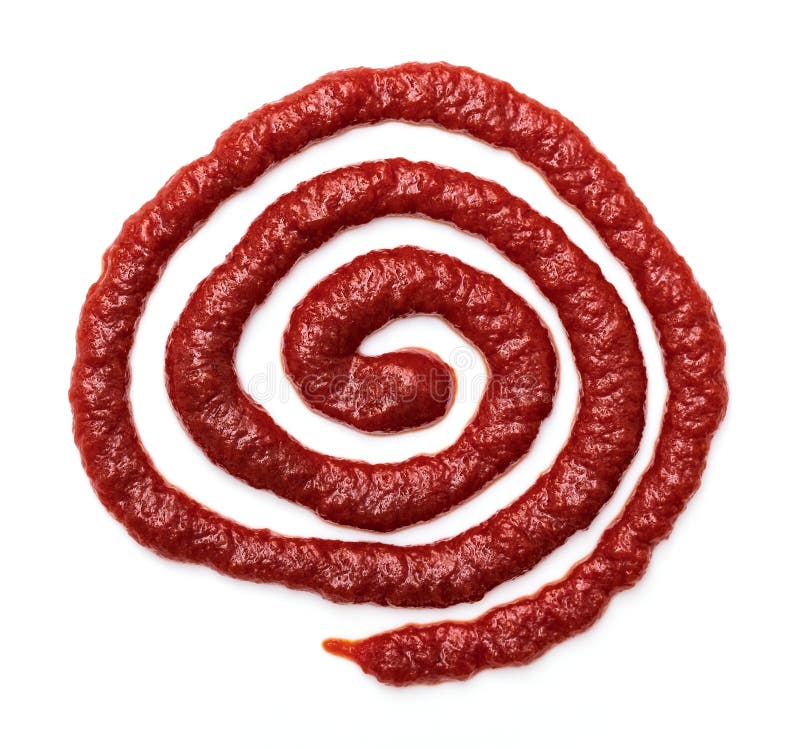 Red Tomato Ketchup Isolated on White Background Stock Image - Image of ...