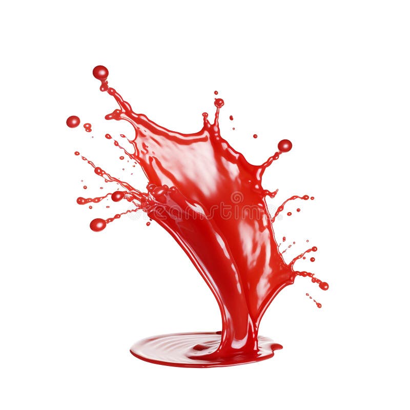 Red Tomato Ketchup Splash. Generative Ai Stock Illustration ...