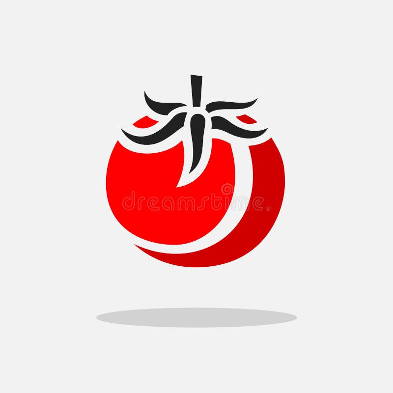 Red Tomato Logo Modern Design Stock Vector - Illustration of vegetable ...