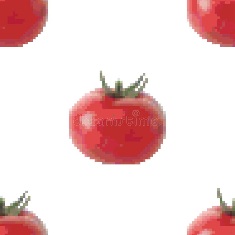 Tomato Pixel Art. Tomatoes 8 Bit. Pixelate Vegetable Stock Vector ...