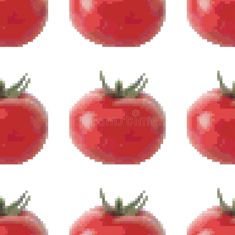 Tomato Pixel Art. Tomatoes 8 Bit. Pixelate Vegetable Stock Vector ...