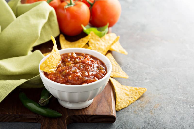Spicy Red Salsa Mexican Pork Dinner Stock Image - Image of mexican ...