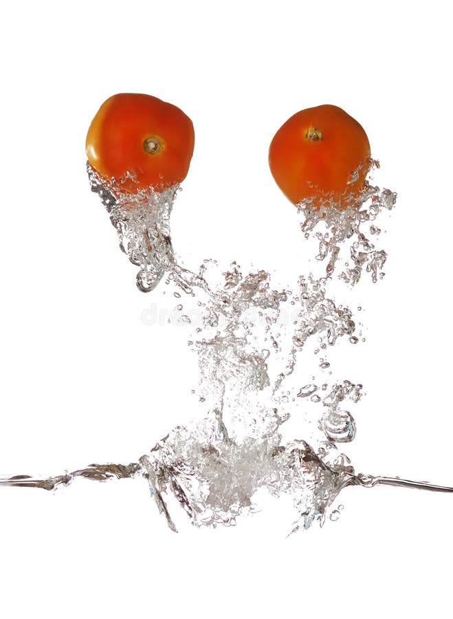 Tomato splash in water stock image. Image of color, nature - 14200771