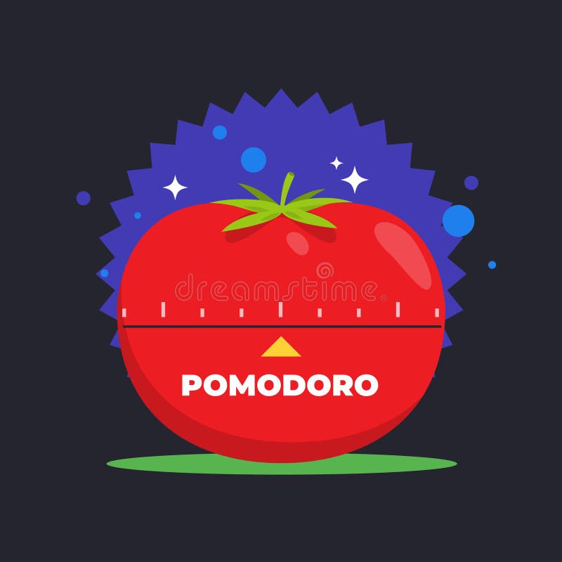 A Red Tomato Timer. Isolated Vector Illustration Stock Illustration ...