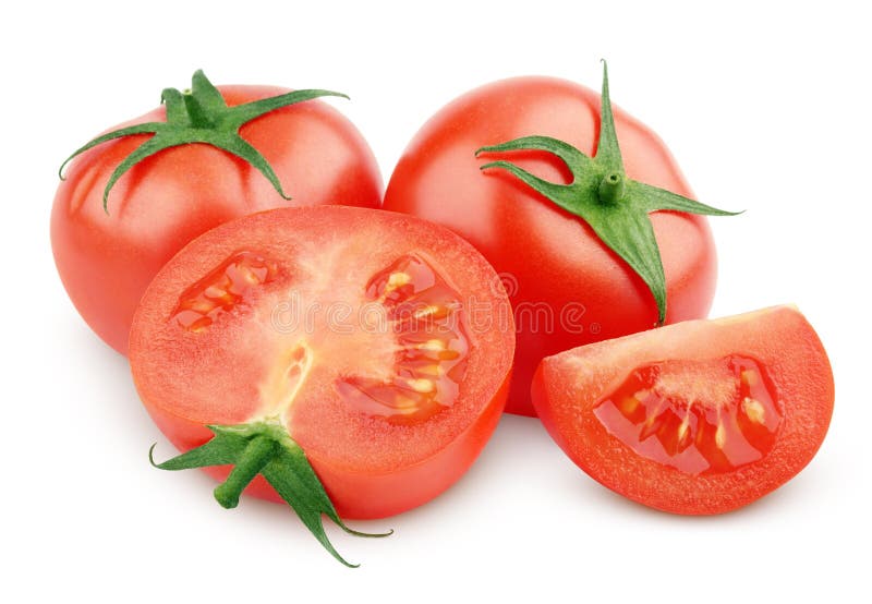 Red Tomato Vegetable with Slices White Stock Photo - Image of fruit ...