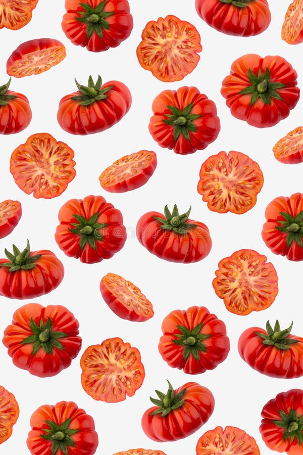Red Tomato on a Wallpaper Background Stock Photo - Image of small ...