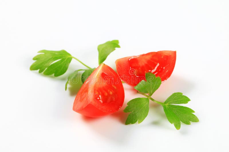 Tomato wedges stock image. Image of nutrition, food, table - 10061073