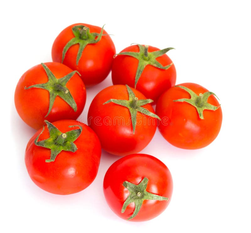 Red tomatoes isolated stock photo. Image of group, fresh - 19655808