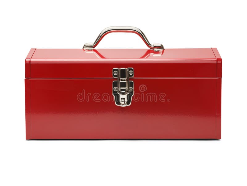 Red Tool Box stock image. Image of silver, studio, equipment - 34640983