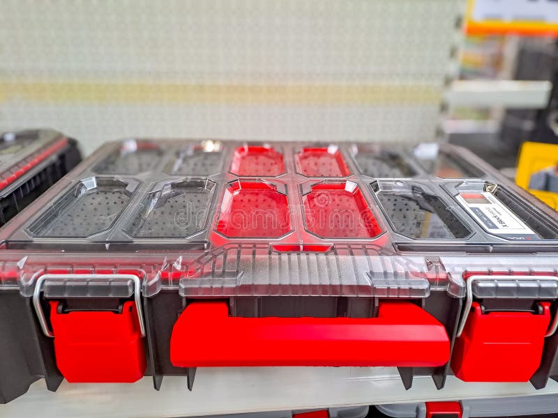 Red Tool Box, Plastic Tool Box with Clipping Path. for Fishing or ...