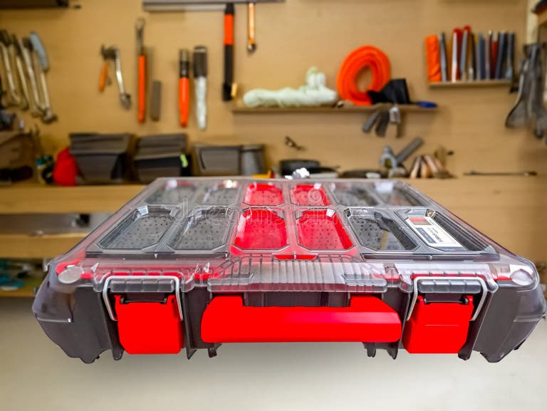 Red Tool Box, Plastic Tool Box with Clipping Path. for Fishing or ...