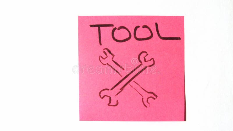 Red Tool Post Its Used To Innovation Stock Image - Image of working ...