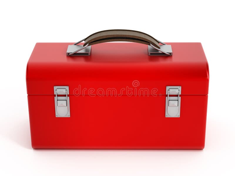 Red toolbox stock illustration. Illustration of white - 44915763