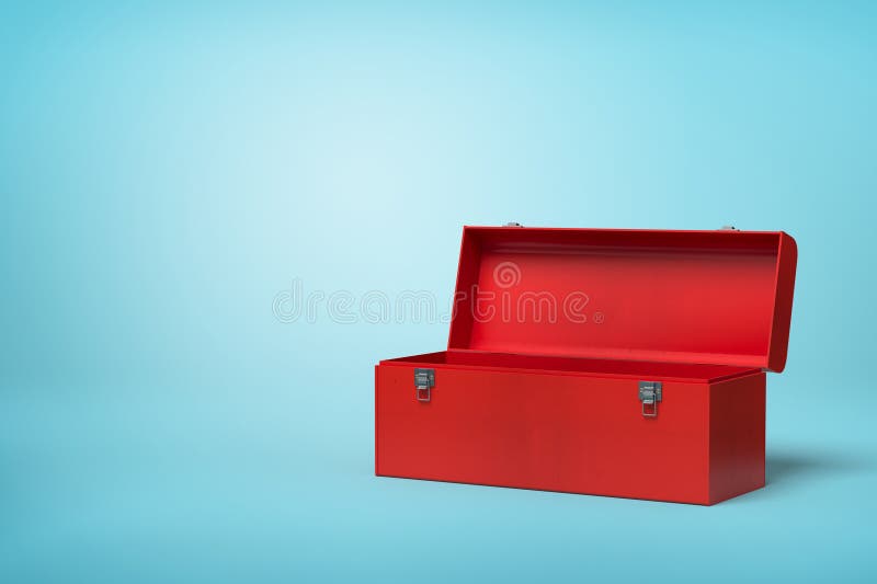 Red Toolbox Open, Revealing Empty Interior Stock Illustration ...