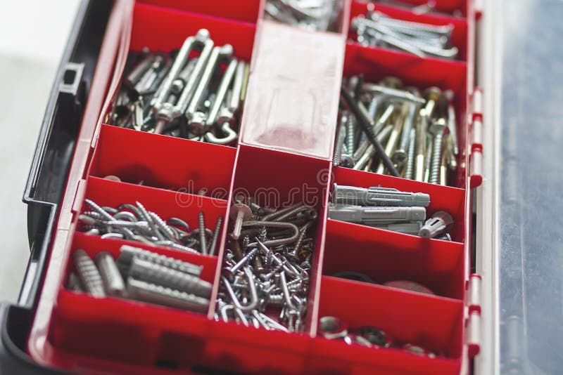 Red toolbox stock photo. Image of equipment, industrial - 234947496