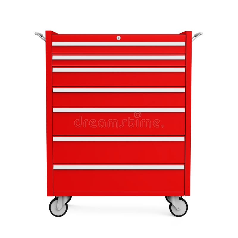 Red Tools Cabinet Isolated stock illustration. Illustration of toolbox ...