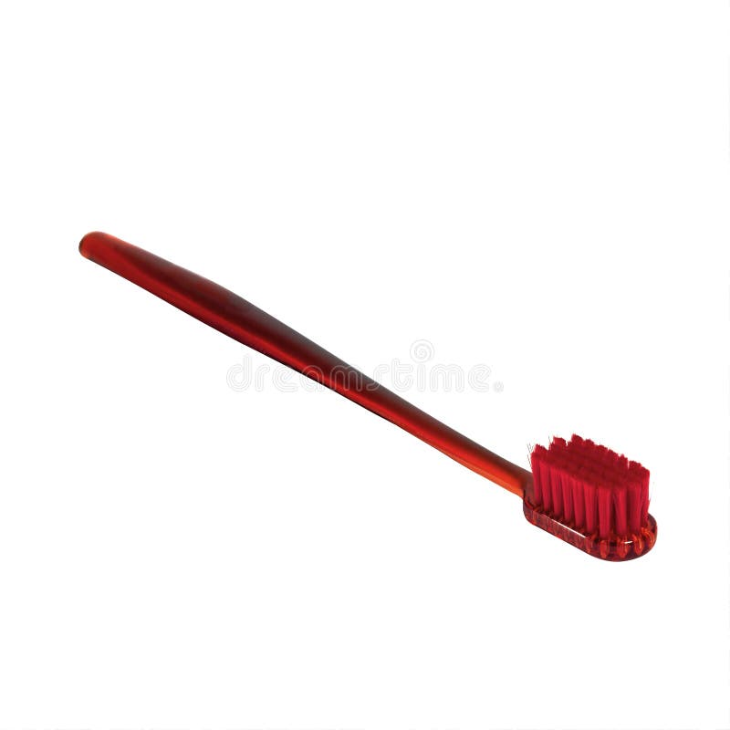 Red Toothbrush Isolate White Background Close Up Stock Photos - Free ...