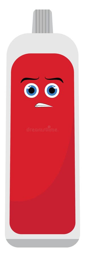 Red Toothpaste, Illustration, Vector Stock Vector - Illustration of ...