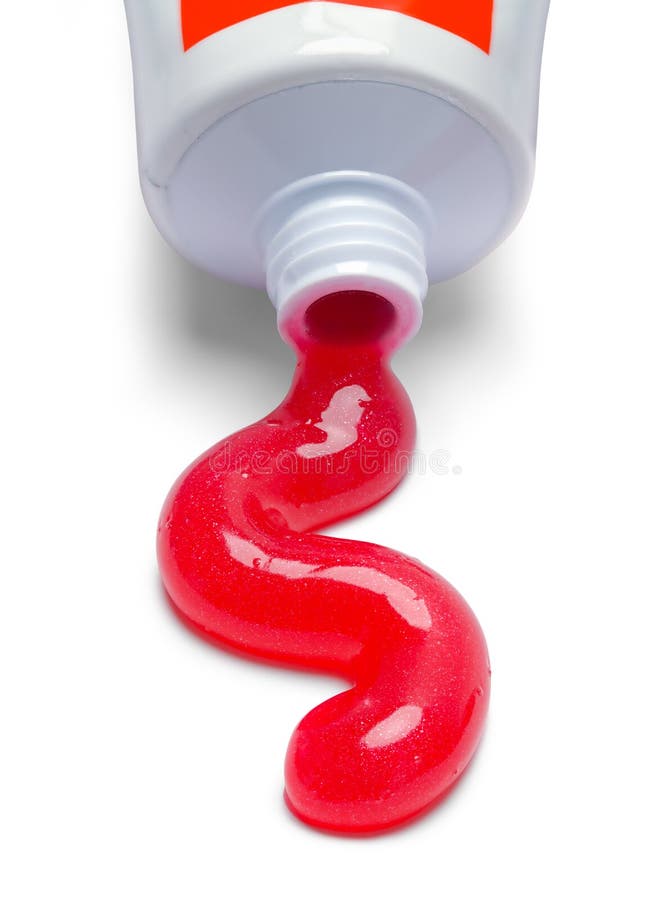 Red Toothpaste and Tube stock photo. Image of health - 161369258