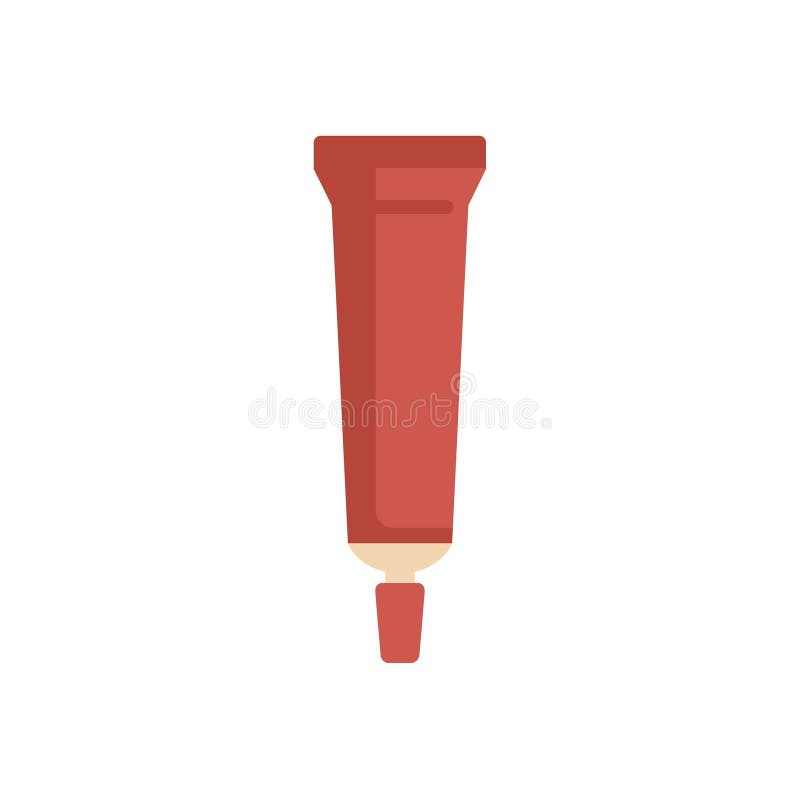 Red Toothpaste Tube with White Cap Standing Up Stock Illustration ...