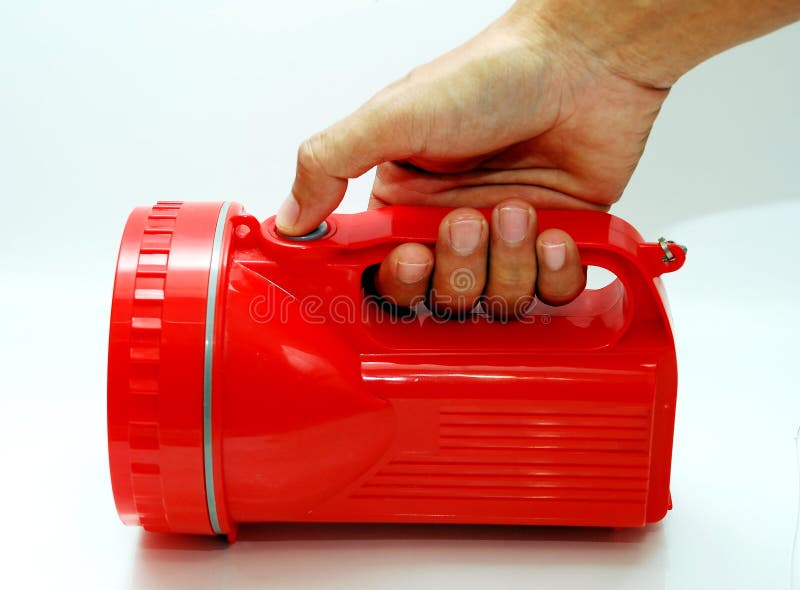 Red Torch Light stock image. Image of flash, lite, glow - 3503057