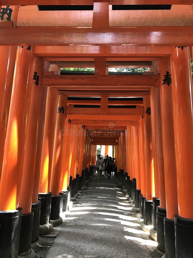 Red tori temple kyoto stock image. Image of japan, temple - 96833467