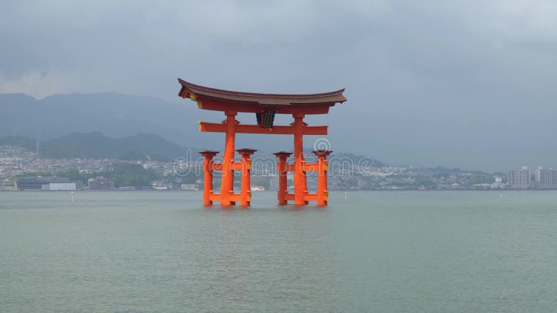 Red Torii Gate at Miyajima, Itsukushima Shrine Hiroshima Stock Video ...