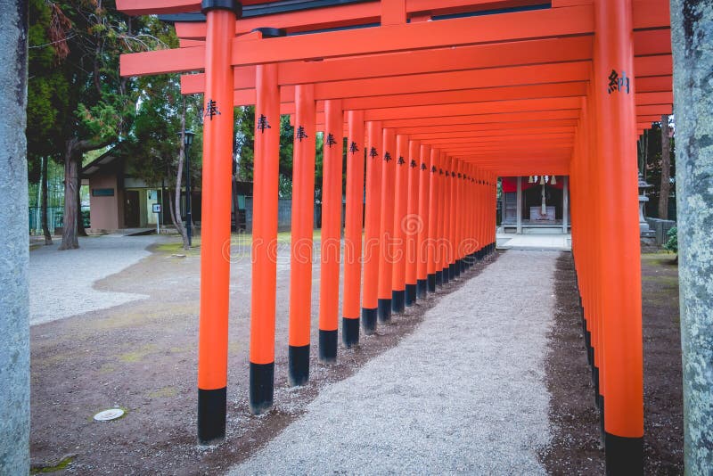 Red torii in Japan stock image. Image of asia, japan - 67177099