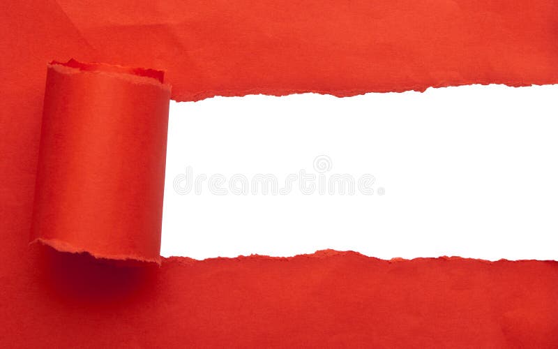 Red torn paper stock image. Image of paper, space, ripped - 17383385
