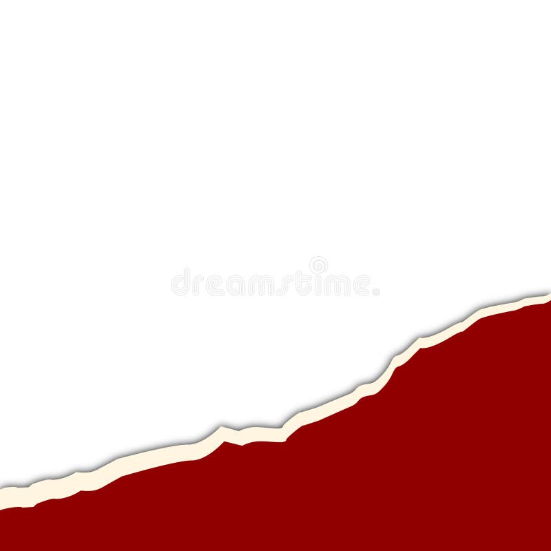 Red Torn Paper Border Decoration Stock Vector - Illustration of ...