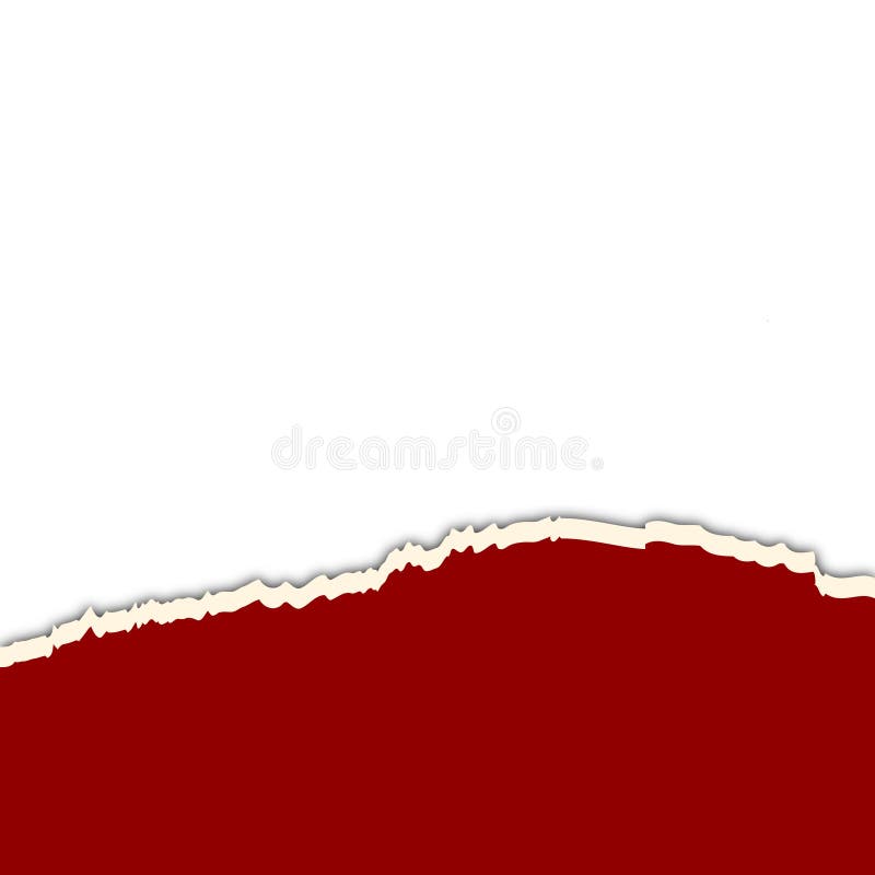Red Torn Paper Border Decoration Stock Vector - Illustration of border ...