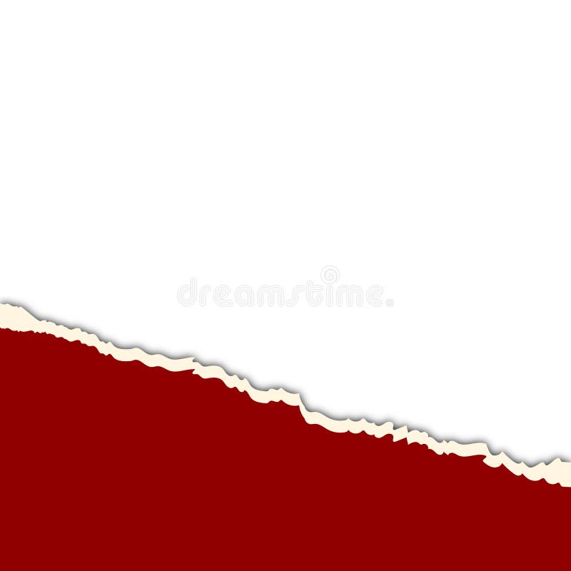 Red Torn Paper Border Decoration Stock Vector - Illustration of blank ...