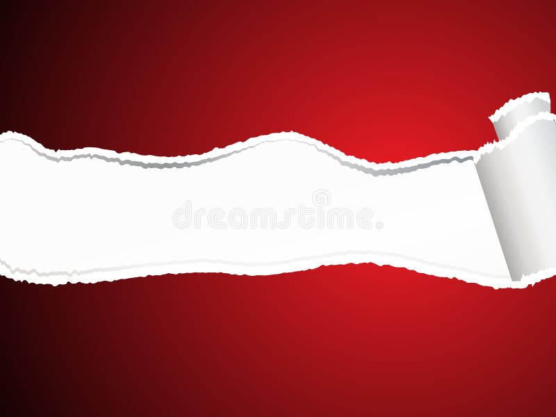 Red torn paper effect stock vector. Illustration of broken - 25626135