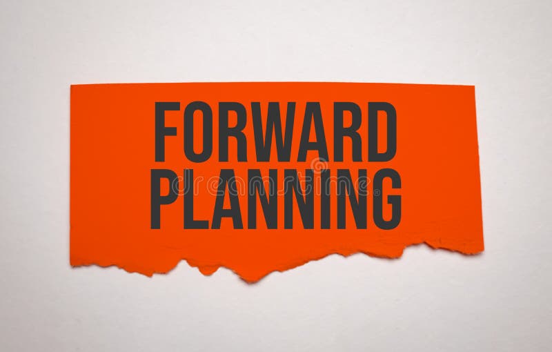 Red Torn Paper with Forward Planning Words Stock Photo - Image of word ...