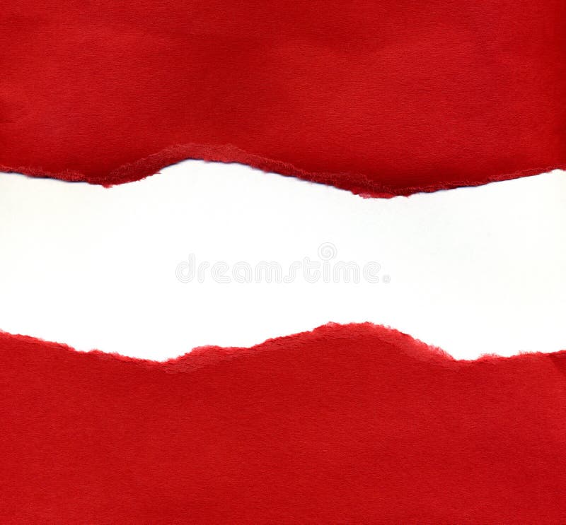 Red Torn Paper Revealing A White Background Royalty Free Stock ...