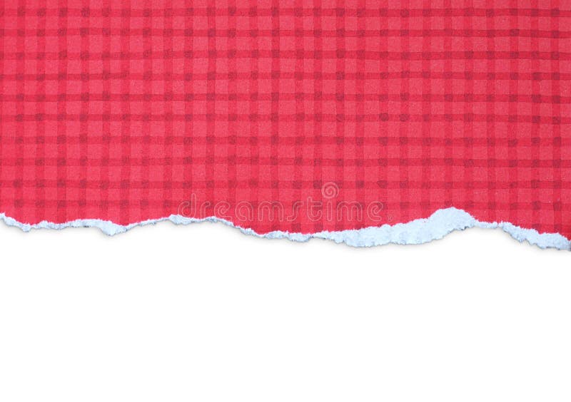 Red Torn Paper with Square Pattern Stock Photo - Image of element ...