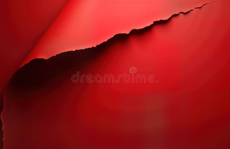 Red Torn Paper with Strong Contrast, Shadow. Ripped Paper Sheet Creates ...