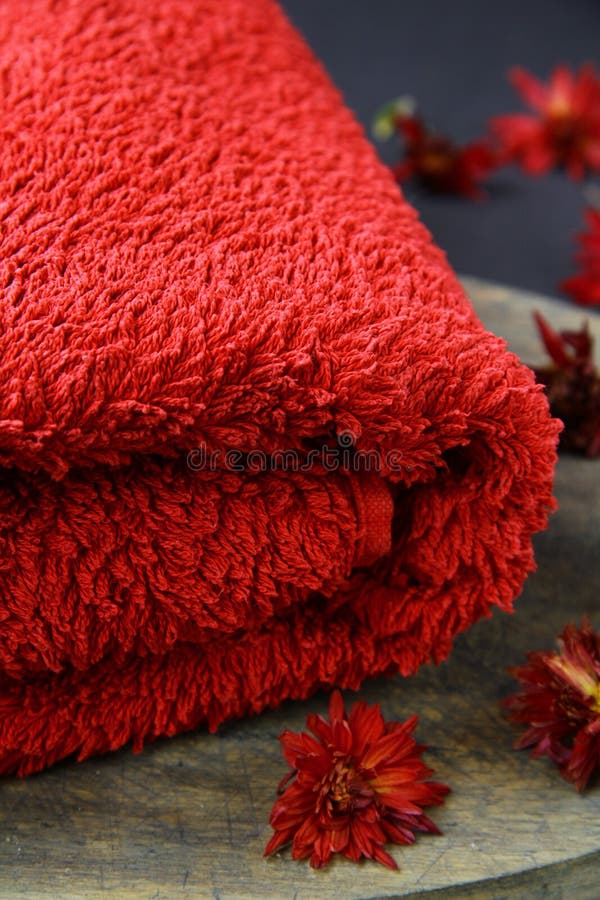 Red towel stock photo. Image of lifestyle, macro, healthy - 16611574