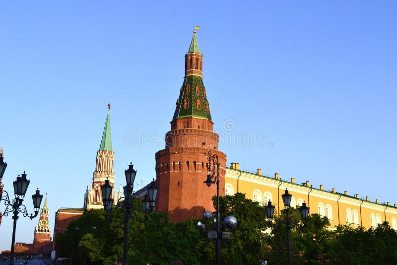 The Red Tower stock photo. Image of middle, illuminated - 40941410