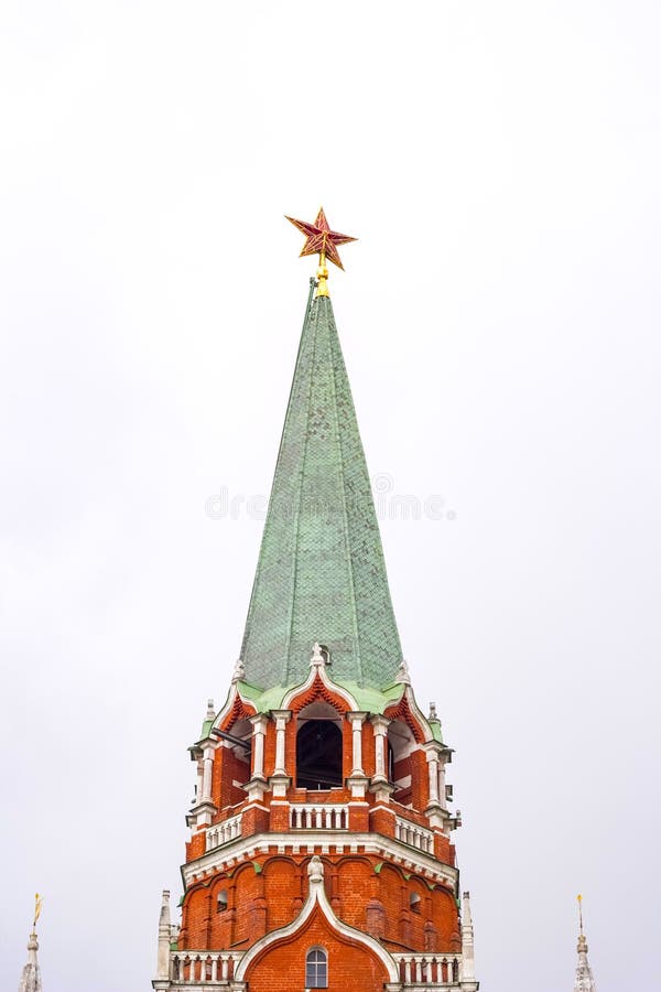 Red tower of kremlin stock image. Image of russia, landscape - 46633897