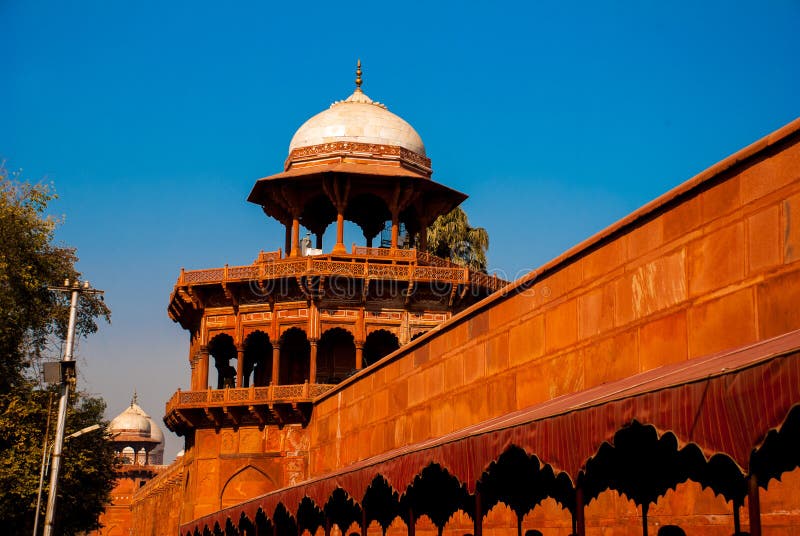 Red Building Of A Complex Of Taj Mahal, India Stock Image - Image of ...