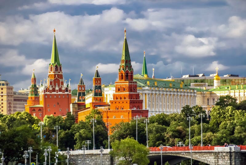Red Towers of the Moscow Kremlin. Russia Stock Photo - Image of russian ...